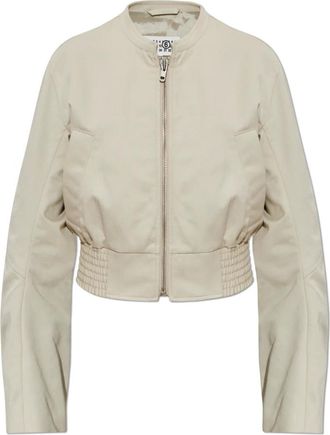 Maison Margiela Femme, Vestes, Beige, Taille: 34 FR Blouson aviateur court