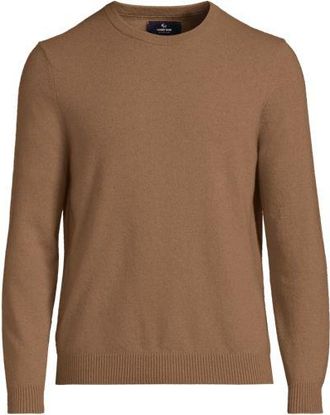 Lands End Kaschmirpullover mit rundem Ausschnitt, Herren, Gr&ouml;&szlig;e:52-54 tall, Braun, Kaschmir, by Lands End