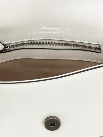 Pinko sac port&eacute; &eacute;paule en cuir &agrave; d&eacute;tails de clous - Blanc