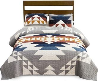 Pendleton Explorer-Bettwäsche-Set, weiche Baumwolle, 100% Baumwolle, rustikale Heimdekoration, Doppelbett, Queen-Size-Bett und King-Size-Bett, Grau