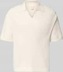Calvin Klein Regular Fit Poloshirt mit V-Ausschnitt