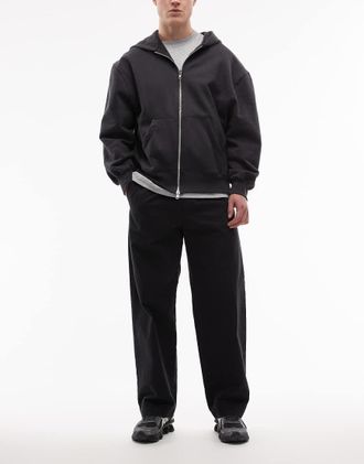 Wood Wood Lax - Gerade geschnittene Hose in Schwarz