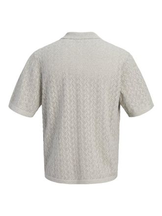Jack & Jones Polokragenpullover JORTYLER KNIT SS SPLIT NECK POLO SN Baumwollmischung, regular fit