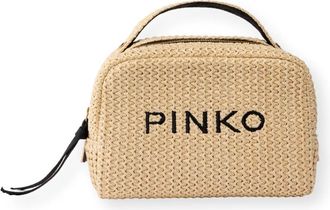 Pinko Pinko, Femme, Sacs, Beige, Taille: ONE Size Necessaire in Rafia 106717