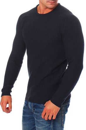Selected Herren Regular Fit Pullover Shnvincebubble Crew Neck Noos, M, Blau (Dark Navy Detail:Dark Navy Melange)