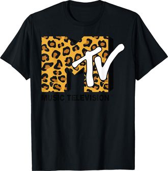 Giesswein Klassisches MTV-Logo, Leopardenmuster T-Shirt