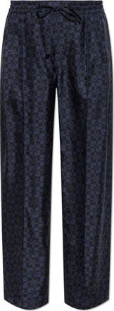 Kenzo Pantalon large en soie - Femme - Pantalons - Bleu - Taille: 34 FR