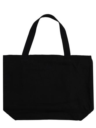 Maison Kitsun&eacute; Cotton Lettering Tote Bag - Black