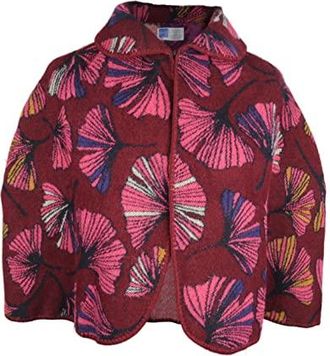 Toutacoo Cape Courte - Femme - Fabrication Fran&ccedil;aise (62- Feuilles de Ginkgo Rose)