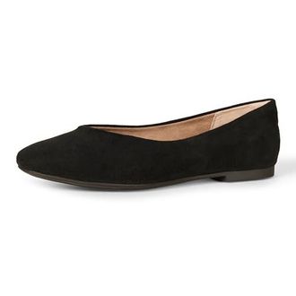 Amazon Essentials Ballerine Confortable À Bout Carré À Enfiler Femme, Noir, 39.5 EU