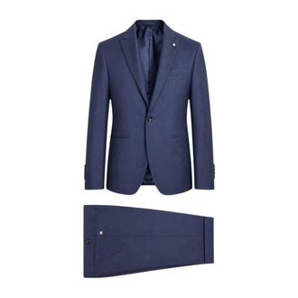 Luigi Bianchi Mantova Einknopf-Sakko - - Suits - Herren - Blau - 3XL