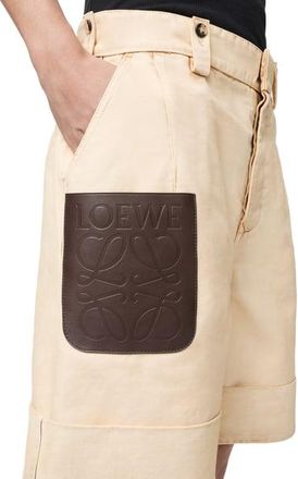 Loewe Short &agrave; revers en coton
