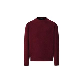 Hackett Lammwollpullover mit Rundhalsausschnitt - - Knitwear - Herren - Rot - S