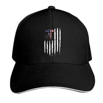Generic Baseball Casquette Infirmi&egrave;re Am&eacute;ricaine, Infirmi&egrave;re avec Drapeau Am&eacute;ricain Unisexe Casquette De Baseball R&eacute;glable Sunhat pour Golf Femmes Randonn&eacute;e