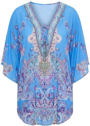 Miamoda Longbluse Blusenkaftan Loose Fit Allovermuster