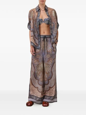 Zimmermann Womens Drawstring-Waist Pants Ss26 W