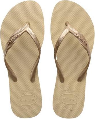 Havaianas Fantaisie, Tongs pour femme confortables, durables et élégants, sangles métalliques avec croisement latéral, pour femme, Gris sable, 33/34 EU