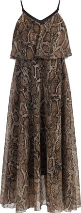 Faina Maxikleid mit Schlangen-Print Damen beige schlange