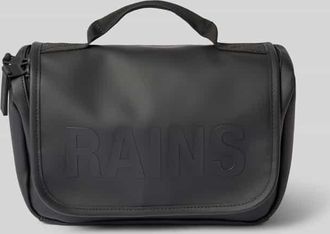 Rains Kulturtasche mit Label-Print Modell Texel Wash