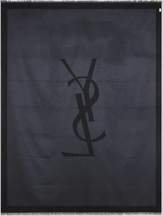 Saint Laurent T&uuml;cher & Schals - Large Rectangular Black Silk Scarf - Gr. unisize - in Schwarz - f&uuml;r Damen
