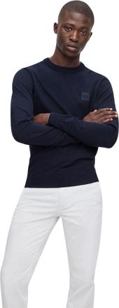 HUGO BOSS Kanovano Pullover f&uuml;r Herren, Rundhalsausschnitt (Dunkelblau)