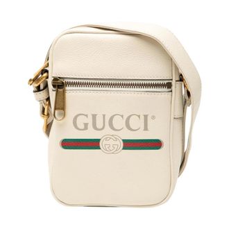 Gucci Pre-owned Vintage Leder Umh&auml;ngetasche - - Pre-owned - Damen - Wei&szlig; - ONE SIZE