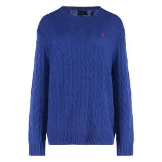 Polo Ralph Lauren Cable-Knit Woll-Kaschmir-Pullover - - Knitwear - Damen - Blau - XS