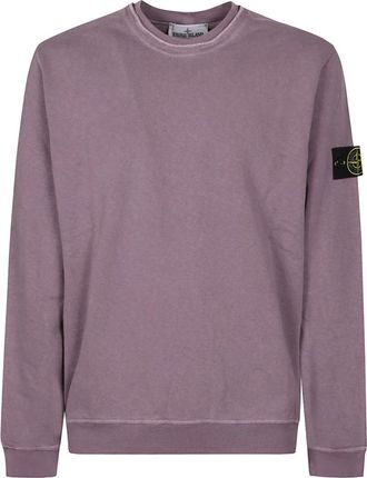 Stone Island Homme, Sweatshirts et sweats &agrave; capuche, Violet, Taille: M Logo SweaT-shirt