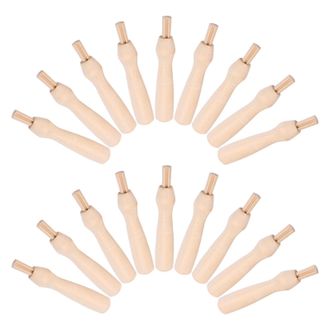 Soimiss 18 St&uuml;ck Ergonomischer Holzgriff f&uuml;r Punch Needle Kompatibel mit Verschiedenen Nadeln Vielseitig Einsetzbar f&uuml;r DIY Wollfilz Komfortabel bei Langem Ge