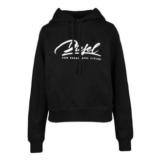 Diesel Femme, Sweatshirts et sweats &agrave; capuche, Noir, Taille: 40 FR Sweat &agrave; capuche