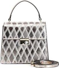 Caf&egrave;noir Mini Sac Patchwork En Losanges Et Accessoire Strass, Pour Femme, Couleur Gris, Taille Taille Unique