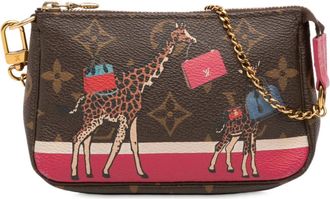 Louis Vuitton Crossbody Bags - Monogram Giraffe Christmas Mini Pochette Accessoir - Gr. unisize - in Braun - f&uuml;r Damen