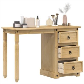 vidaXL Schminktisch Corona 110x47x75 cm Massivholz Kiefer Vidaxl