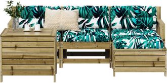 vidaXL Salon de jardin 5 pcs bois de pin impr&eacute;gn&eacute; vidaXL