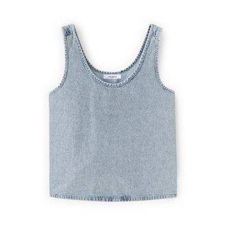 Motivi Denim-Top mit Kristallen - - Tops - Damen - Blau - S