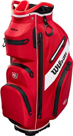 Wilson Golftasche, W/S Exo Dry Cart Bag, Trolleytasche f&uuml;r bis 14 Schl&auml;ger, Golf-Zubeh&ouml;r f&uuml;r Damen und Herren, Rot / Schwarz / Wei&szlig;