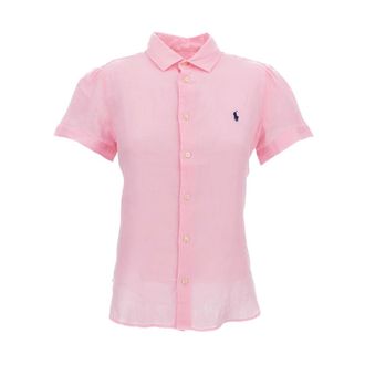 Polo Ralph Lauren Femme, Blouses et Chemises, Rose, Taille: 38 FR Chemise en lin coupe sur mesure