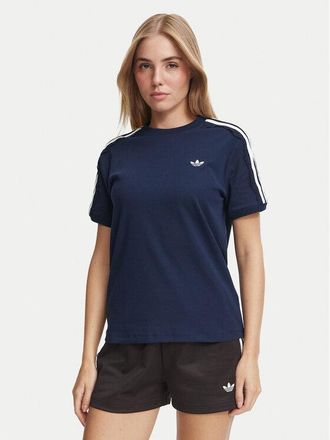adidas T-Shirt Lace 3 Stripes LG4264 Dunkelblau Regular Fit