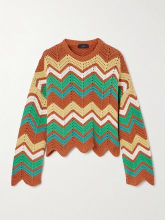 Alanui Kaleidoscopic Pullover Aus Einer Gehäkelten Baumwollmischung Mit Streifen - Mehrfarbig