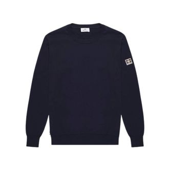 Aquascutum Homme, Pulls, Bleu, Taille: 2XL Pull en maille côtelée de coton coupe classique