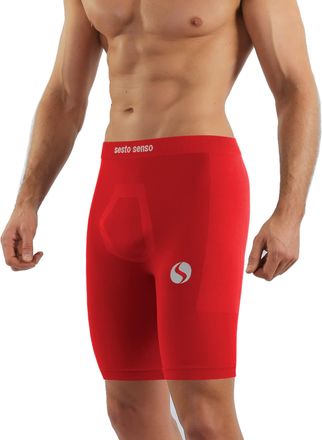 Sesto Senso Unterziehhose Herren Radlerhose Radhose Kurz Unter Shorts Sport Eng XXL/3XL Rot Red