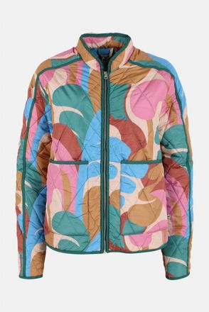 Danef&aelig; Danemaple Steppjacke Gr&uuml;n T&uuml;rkis Braun Rosa Gemus