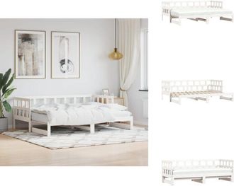 vidaXL Lit de jour et lit gigogne sans matelas 80x200 cm bois massif - Lit Deux Places - Canapé Lit - Lit Gigogne - Meuble Multifonction - Lit Design