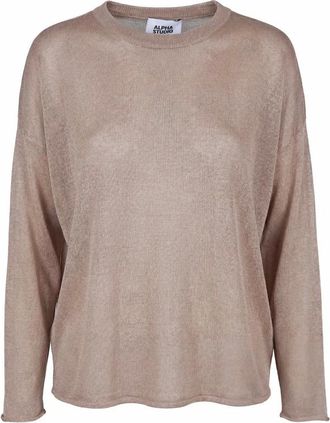 Alpha Studio Femme, Pulls, Beige, Taille: 40 FR Maille &agrave; col rond