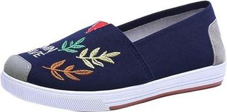 Generic Chaussures d&eacute;contract&eacute;es en toile pour femme - Printemps et automne - Confortables et d&eacute;contract&eacute;es - Chaussures &agrave; nouer, bleu marine, 39.5 EU