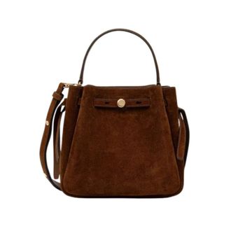 Tory Burch Romy Suede Bucket Bag - Femme - Sacs - Brun - Taille: ONE Size