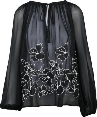 Ermanno Scervino Femme, Blouses et Chemises, Noir, Taille: 40 FR Blusa in Voile