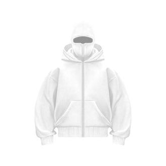 Generic Cagoule à capuche pour homme avec double fermeture éclair - Coupe-vent - Streetwear - Sweat à capuche ample décontracté en polaire - Mode automne/hive