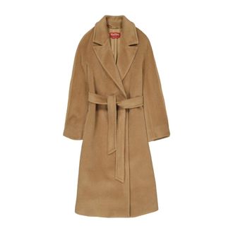 Max Mara Manteau en laine dalpaga - Femme - Manteaux - Brun - Taille: 34 FR