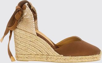 Castaner Espadrilles aus Baumwolle mit hohem Keilabsatz und Kn&ouml;chelb&auml;ndern